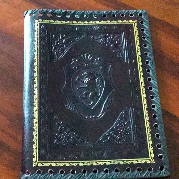Other | Carved Italian Leather Book Cover | Poshmark